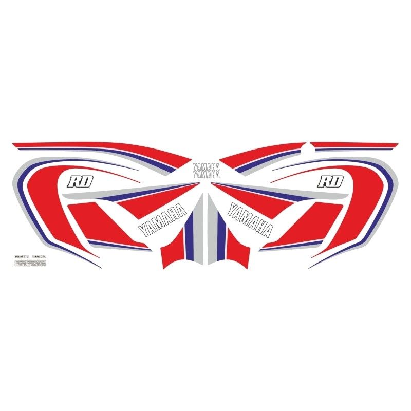 Stickerset Yamaha RD50MX Wit - Compleet