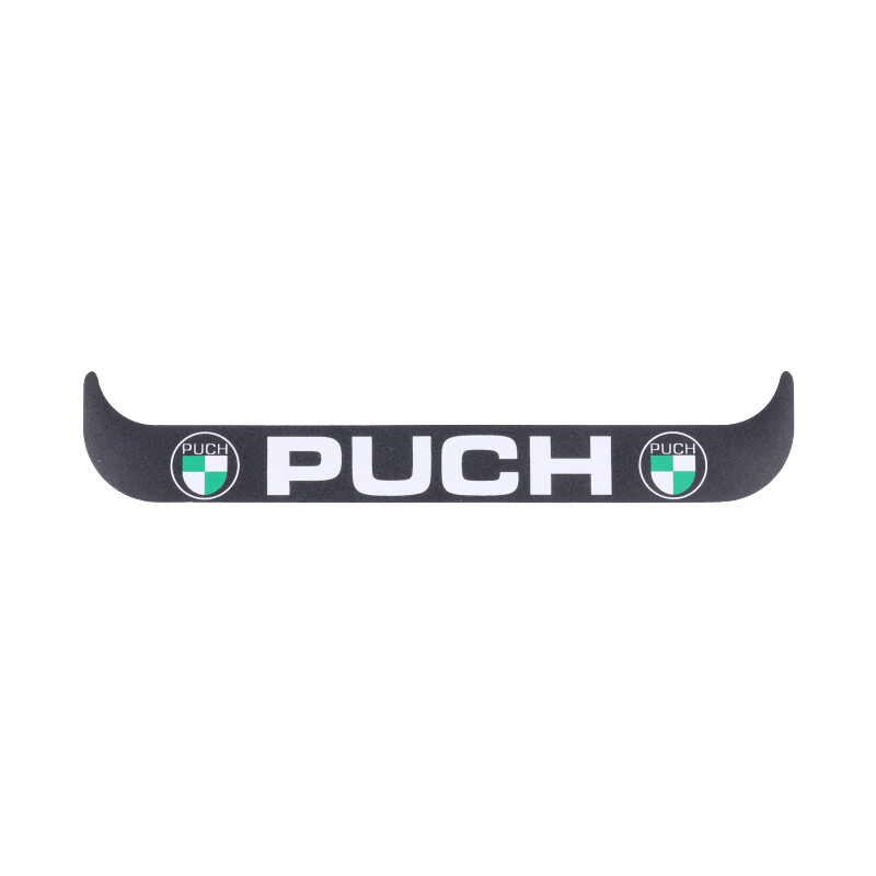 Sticker Plaathouder Breed Puch Logo Zwart