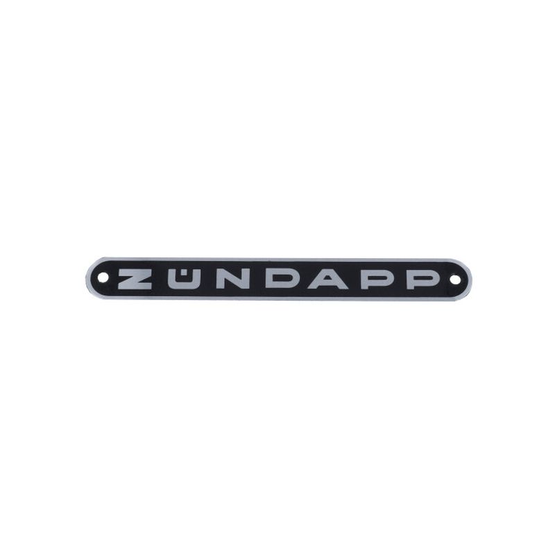 Embleem Zundapp Aluminium Zwart