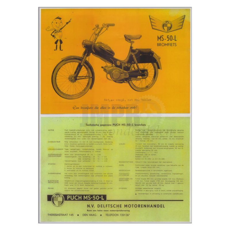 Poster Puch MS-50-L Herdruk