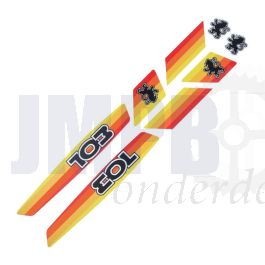 Stickerset Peugeot 103 Rood