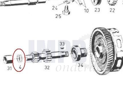 Shimring 13X19X0.50MM Hoofdas Sachs